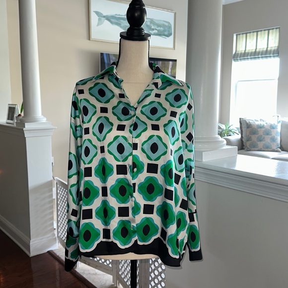 Zara | Tops | Zara Printed Top | Poshmark